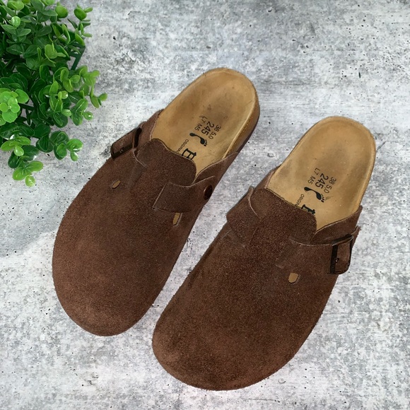 Birkenstock | Shoes | Betula By Birkenstock Brown Suede Clogs 387 ...